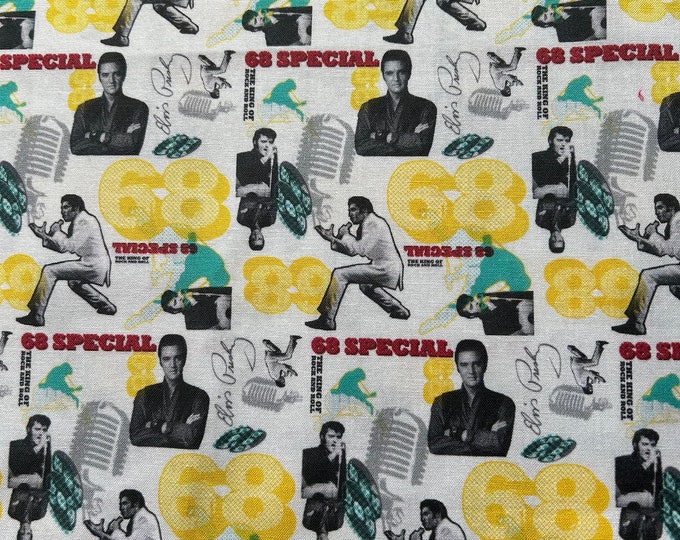 Elvis Fabric by the Yard 100% Cotton for Clothing Crafts Quilting ...