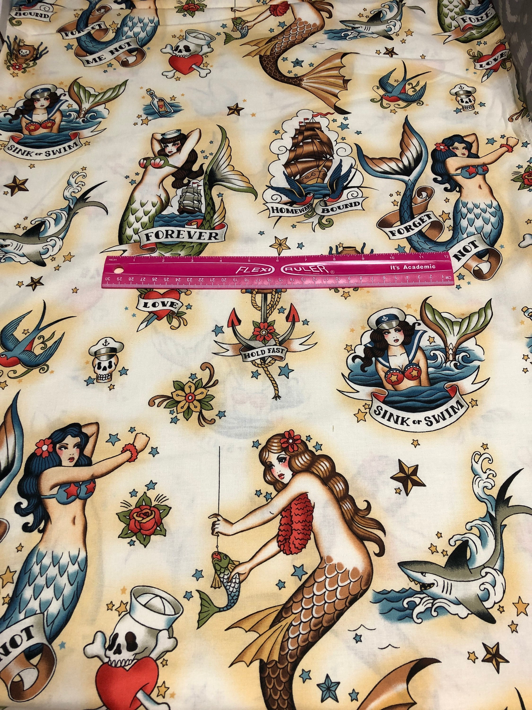 Pin Up girl fabric by the Yard 100% Cotton Clothing Crafts | Etsy