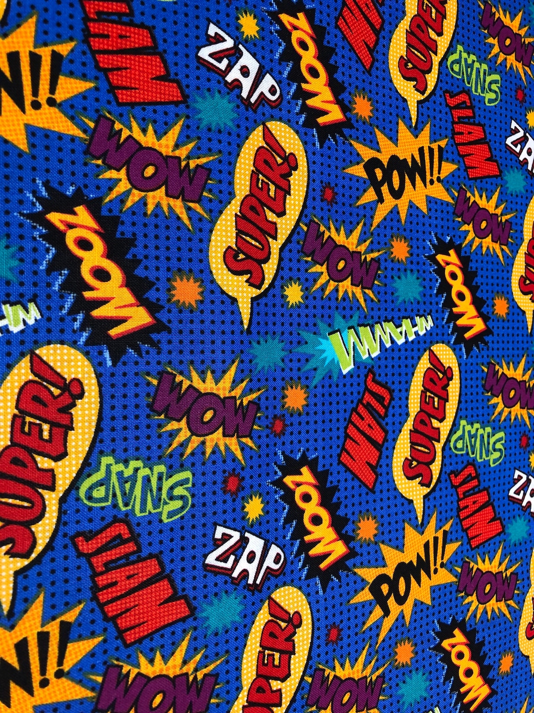 Superhero Fabric by the Yard 100% Cotton for Clothing Crafts Quilting ...