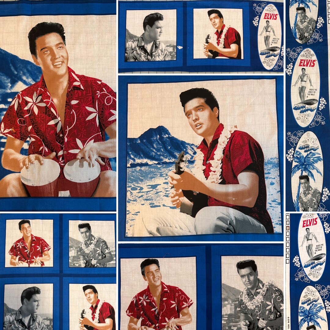 Elvis Fabric 100% Cotton Fabric Panels for Quilting, Blankets, Wall ...