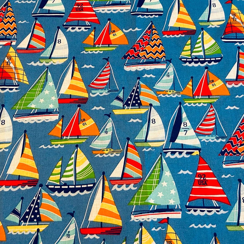 Sailboat Fabric - Etsy