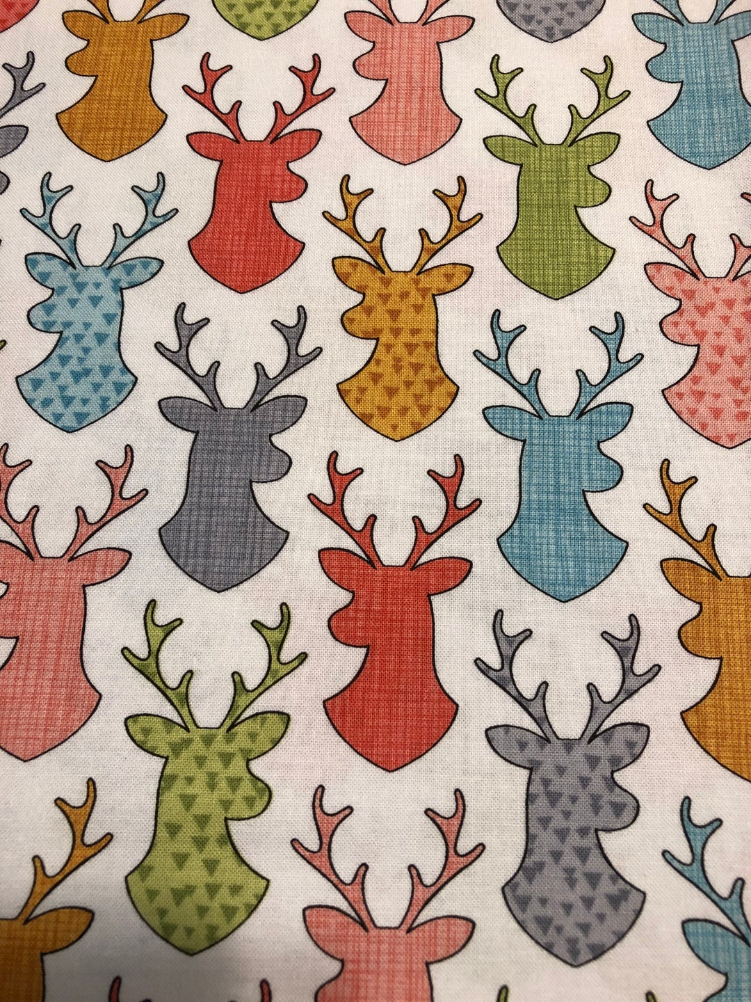 Buck Fabric 100% Cotton for Clothing, Crafts, Quilting Deer Antlers ...