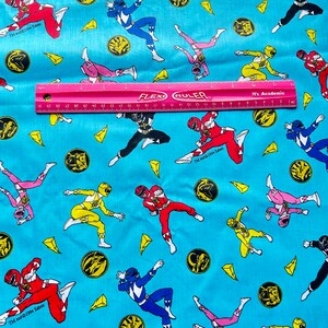 Power Rangers Fabric 100% Cotton Vintage 1994 Saben HTF OOP - Etsy