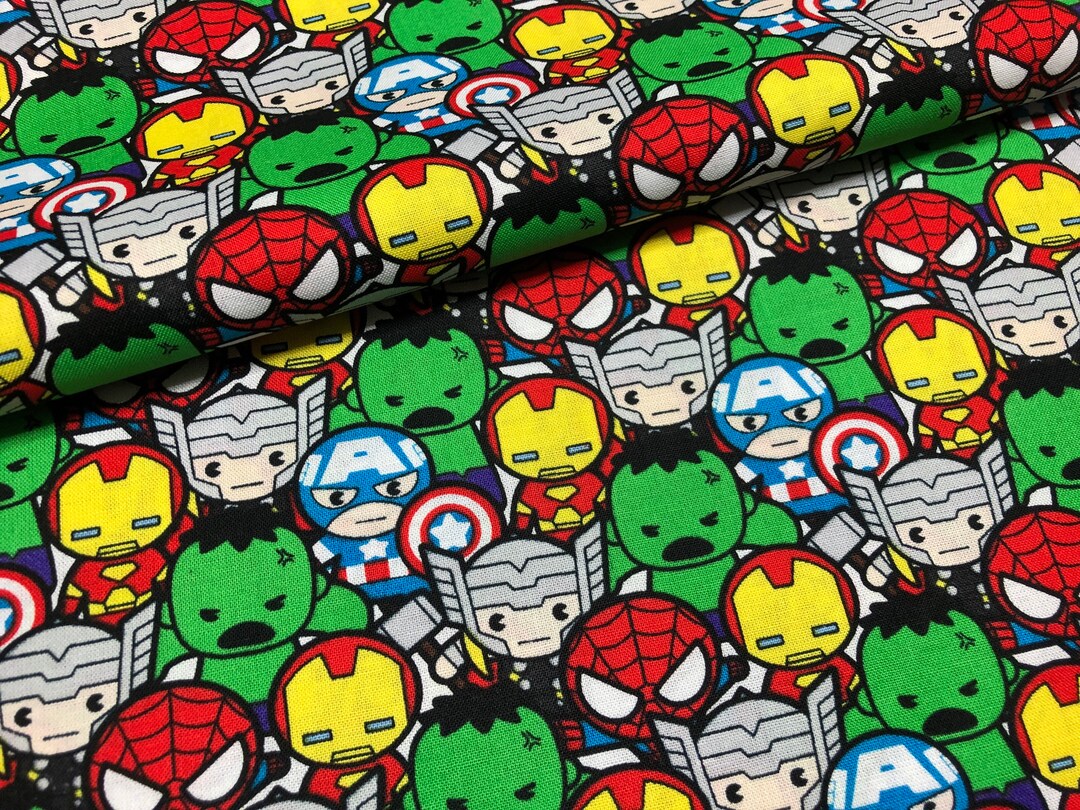 Avengers Fabric by the Yard 100% Cotton Clothing Crafts Quilting ...