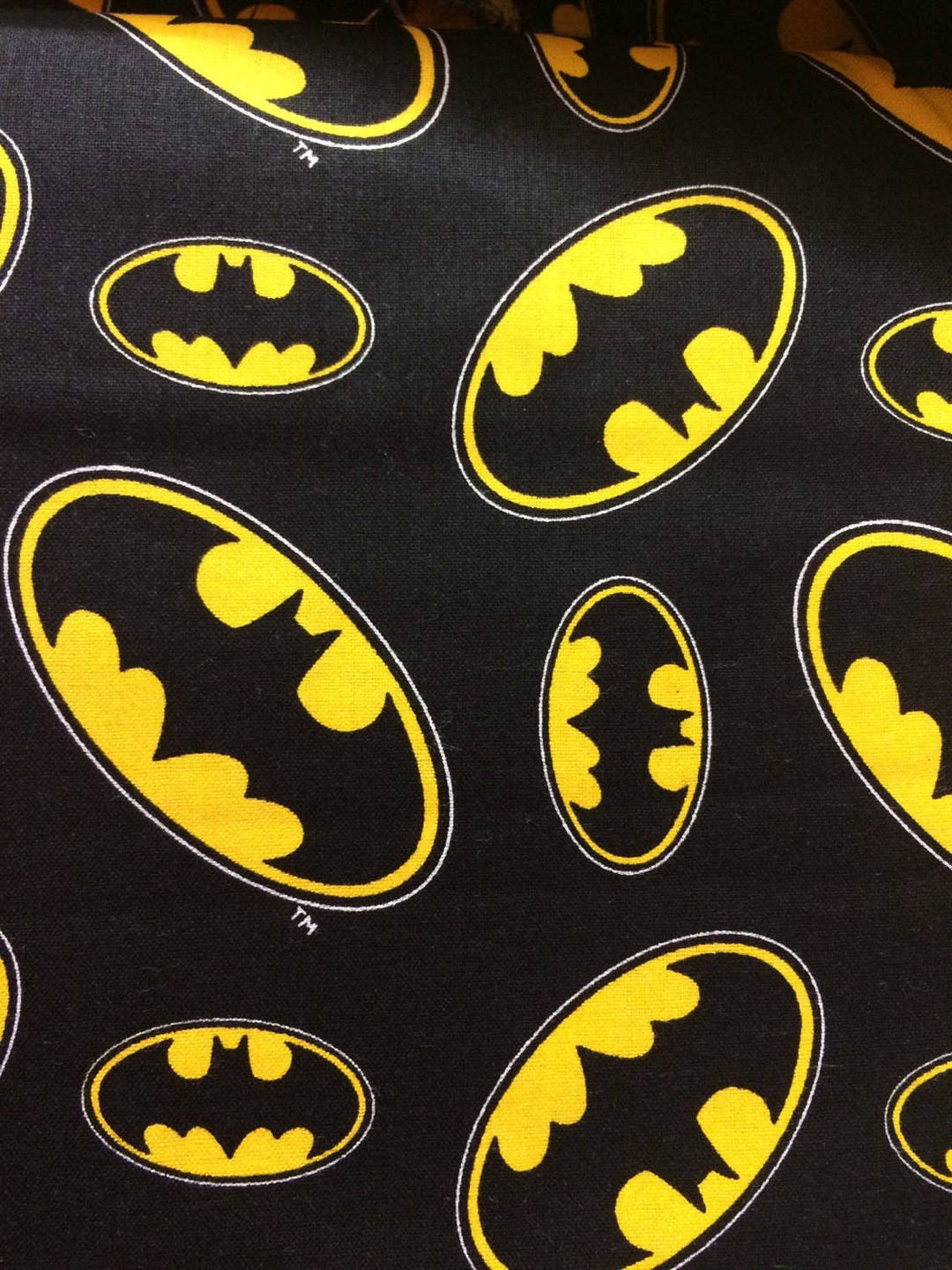 Batman Symbol Fabric by the Yard 100% Cotton for Clothing Crafts ...