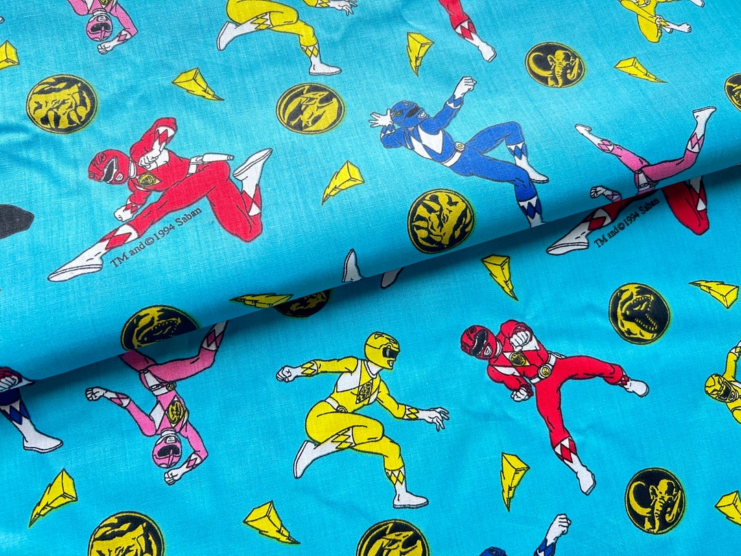 Power Rangers Fabric 100% Cotton Vintage 1994 Saben HTF OOP - Etsy
