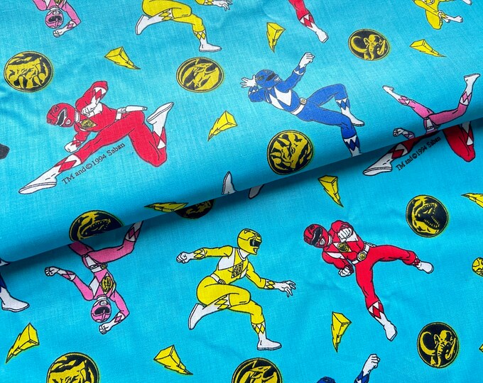 Power Rangers Fabric 100% Cotton Vintage 1994 Saben HTF OOP - Etsy