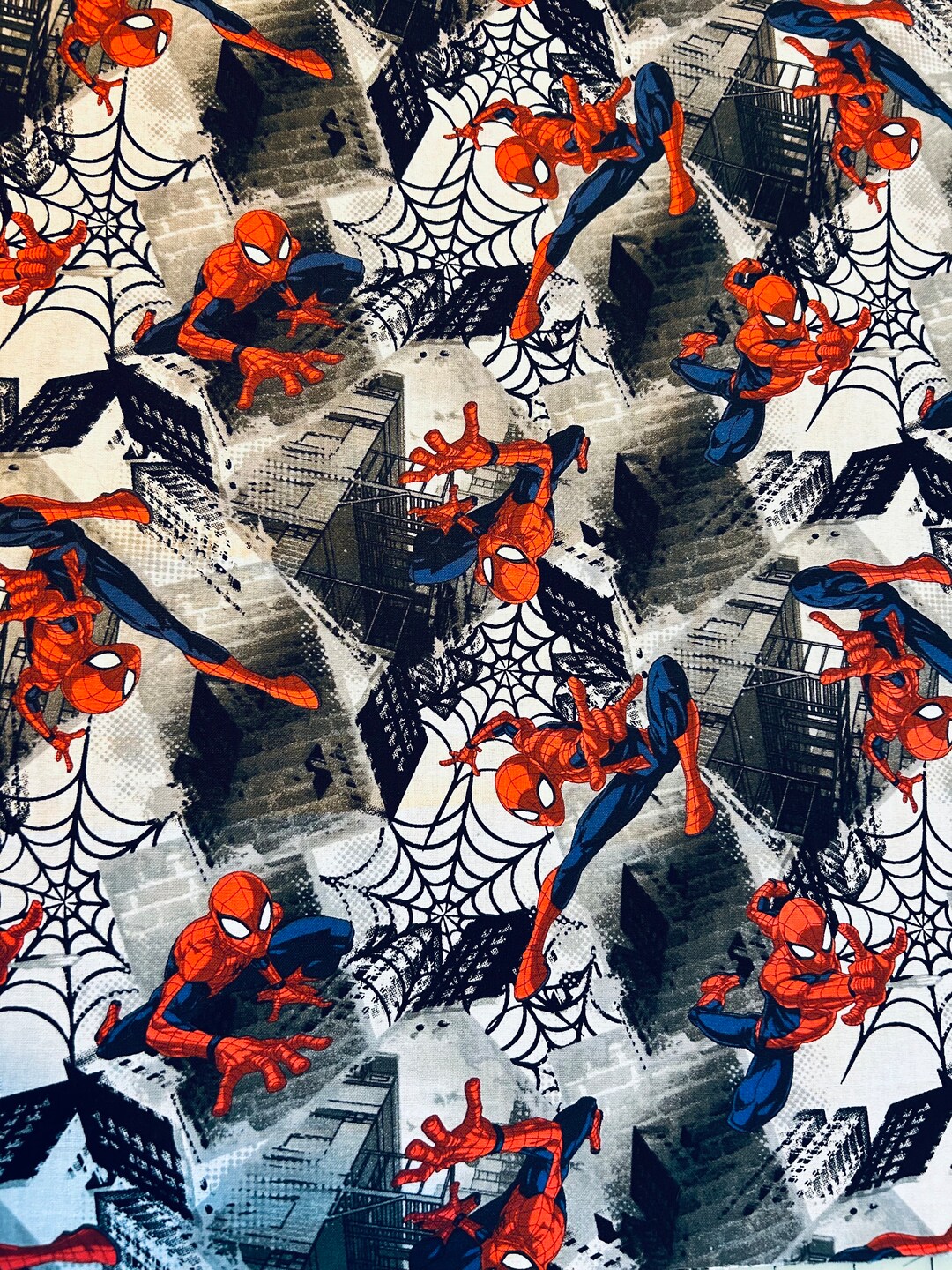 Spider Man Fabric by the Yard 100% Cotton for Clothing, Crafts ...