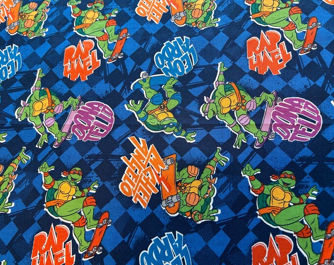 TMNT Fabric 100% Cotton for Quilting Crafts Teenage Mutant Ninja ...