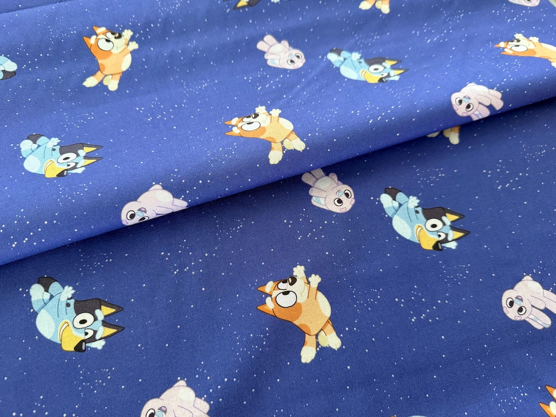 Goodnight Bluey Fabric by the Yard Fabric 100% Cotton for Clothing ...