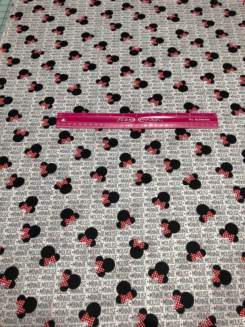 Minnie Mouse Fabric by the Yard 100% Cotton for Clothing - Etsy