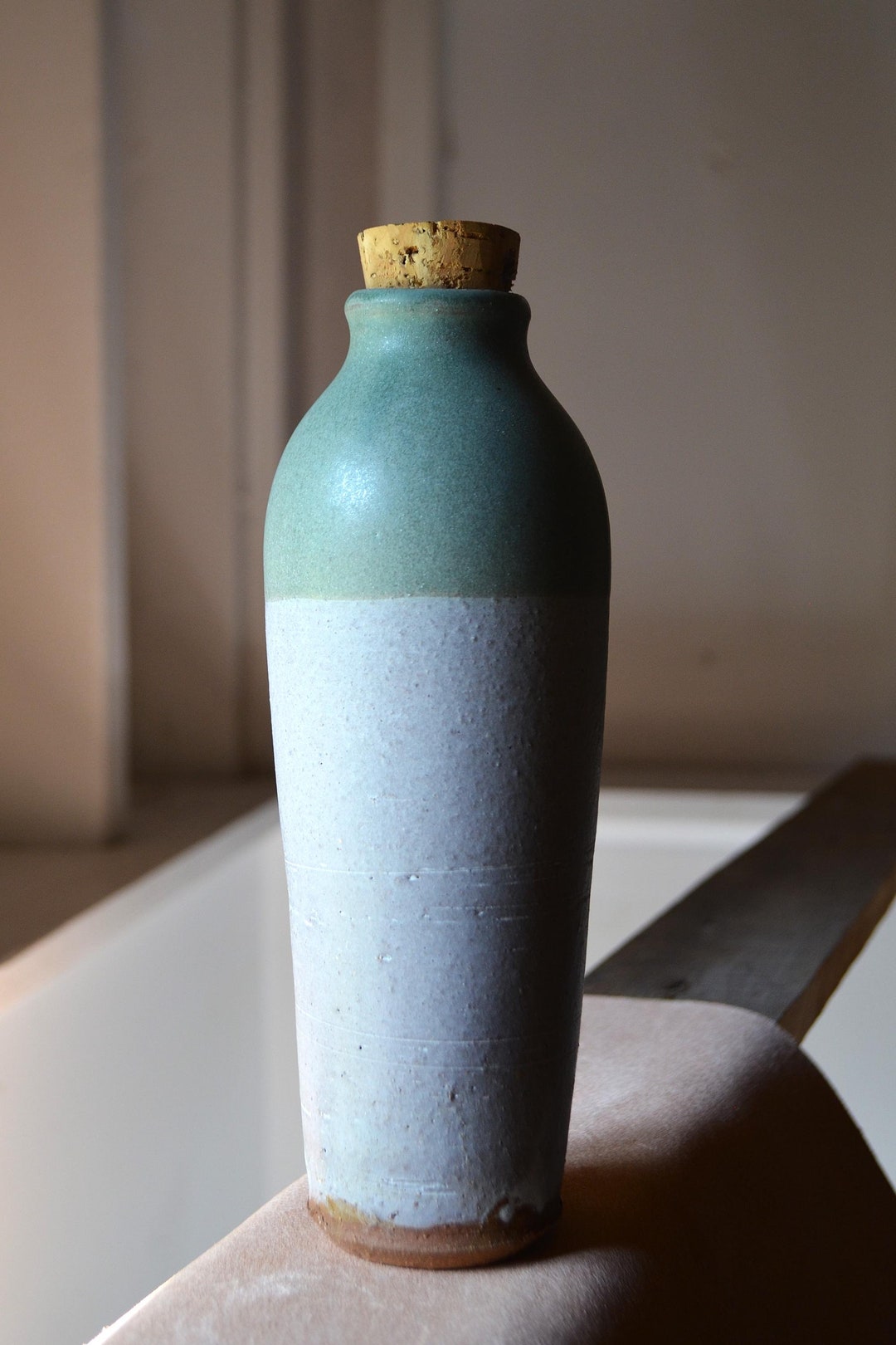 Matte Two-tone Ceramic Bottle - Etsy