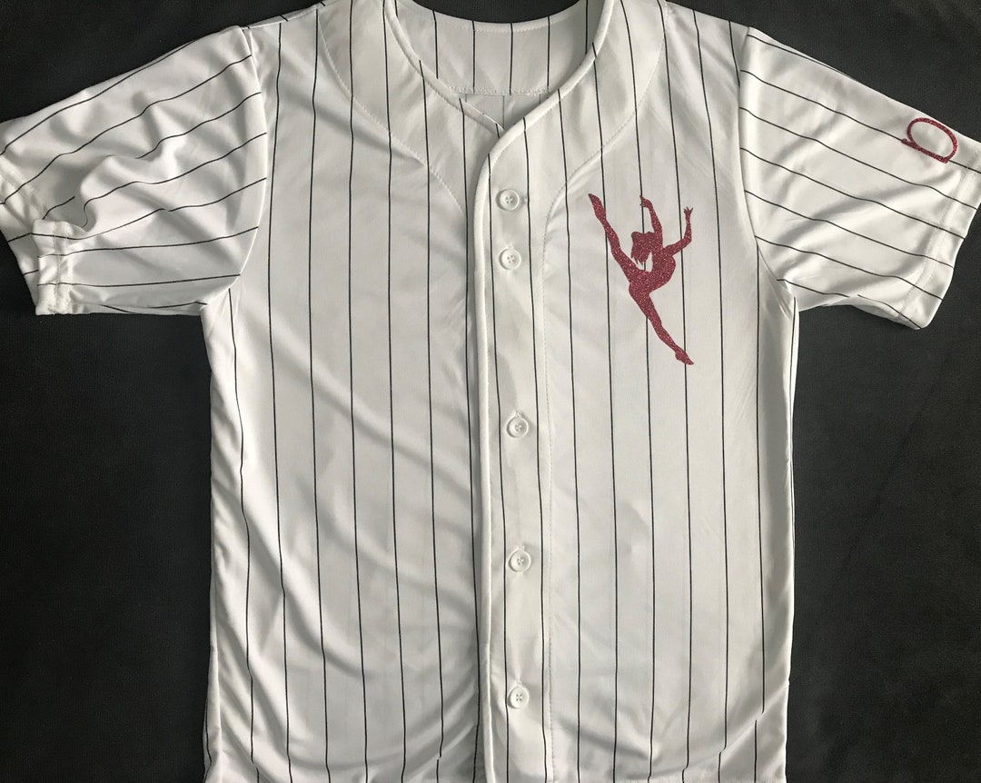 Dance Baseball Jersey - Glitter Team Name on Front / Last Name and 19 ...