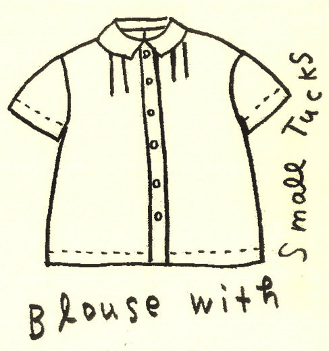 LINNET Pattern / No.94 Blouse With Small Tucks - Etsy