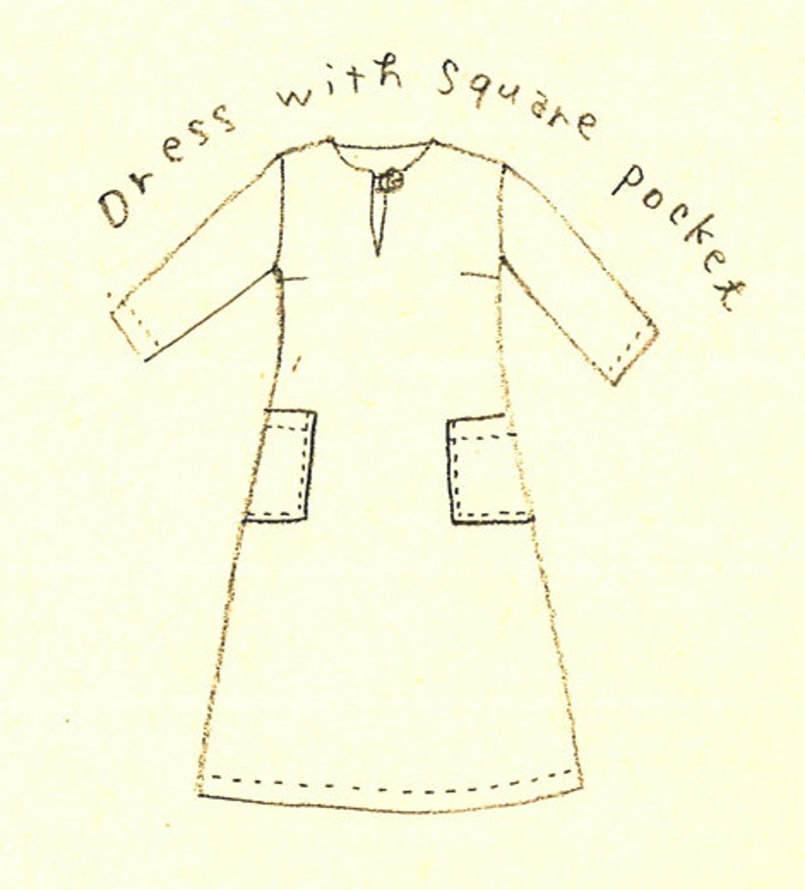 LINNET Pattern / No.25 Dress With Square Pocket - Etsy
