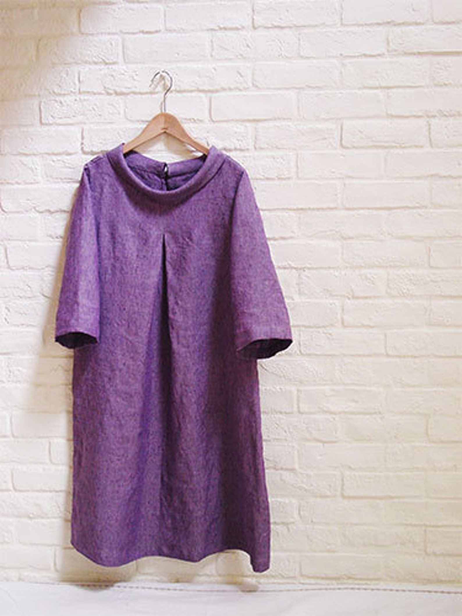 LINNET Pattern/no.77 A-line Tunic With Roll Collar - Etsy