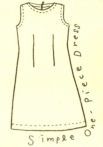 LINNET Pattern/ No.88 Simple One Piece Dress | Etsy