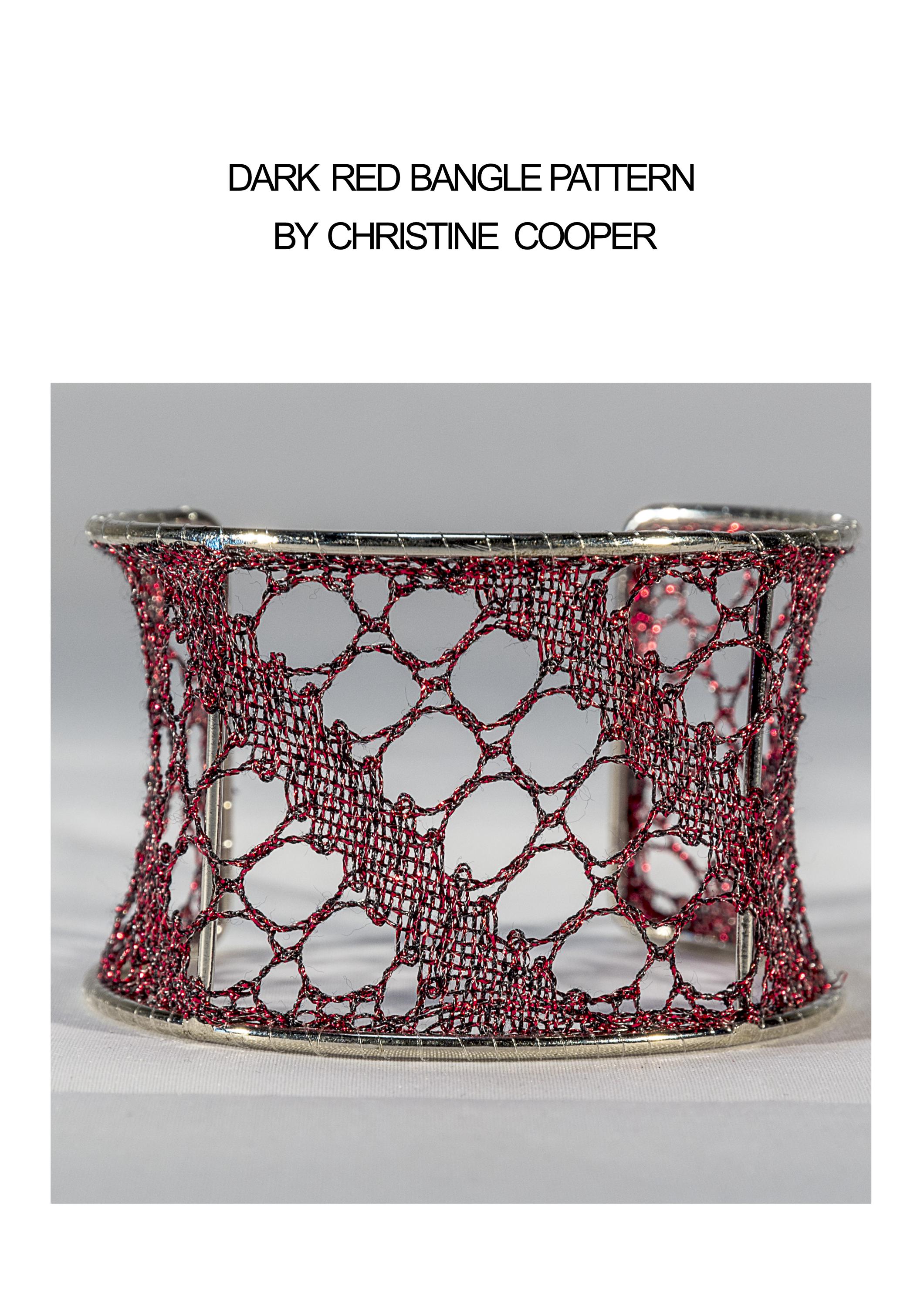 Dark Red Bangle Pattern for Bobbin Lace Making - Etsy