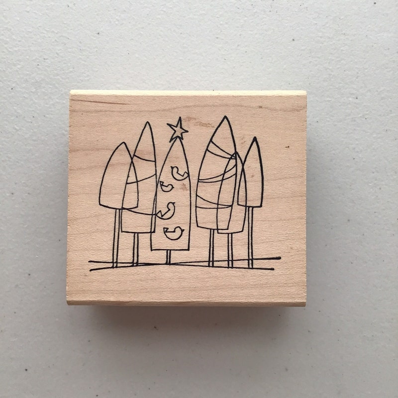 Tree Rubber Stamp - Etsy