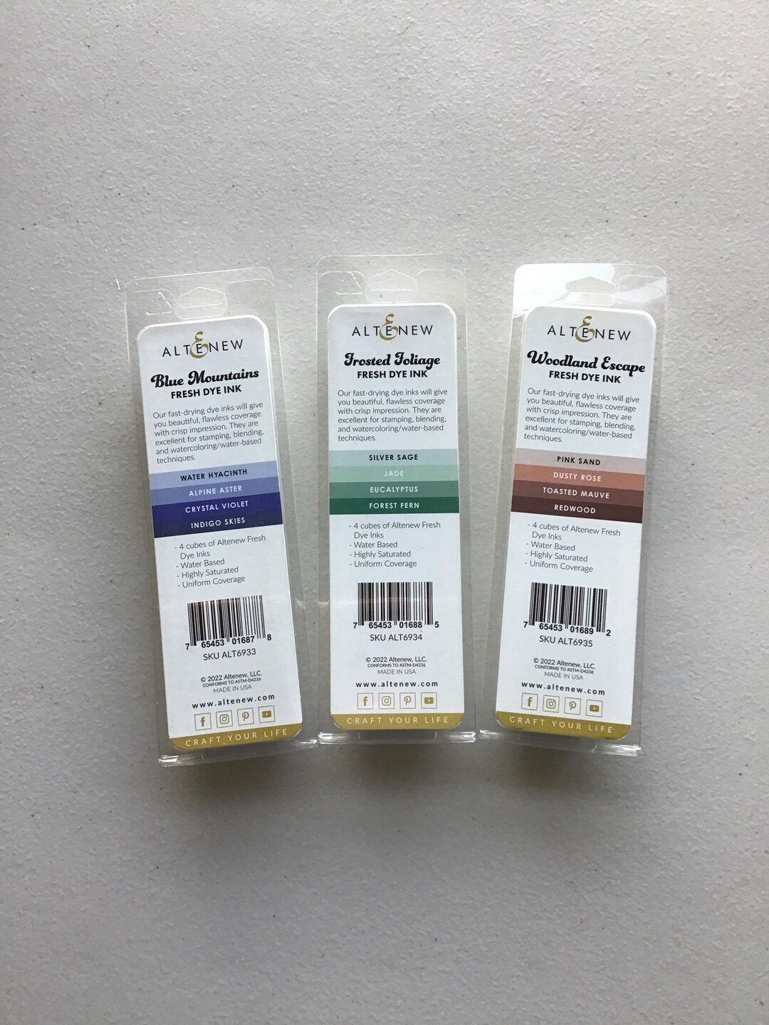 Choose Your Inks: Never Used Altenew Collections of 4 Fresh Dye Ink ...