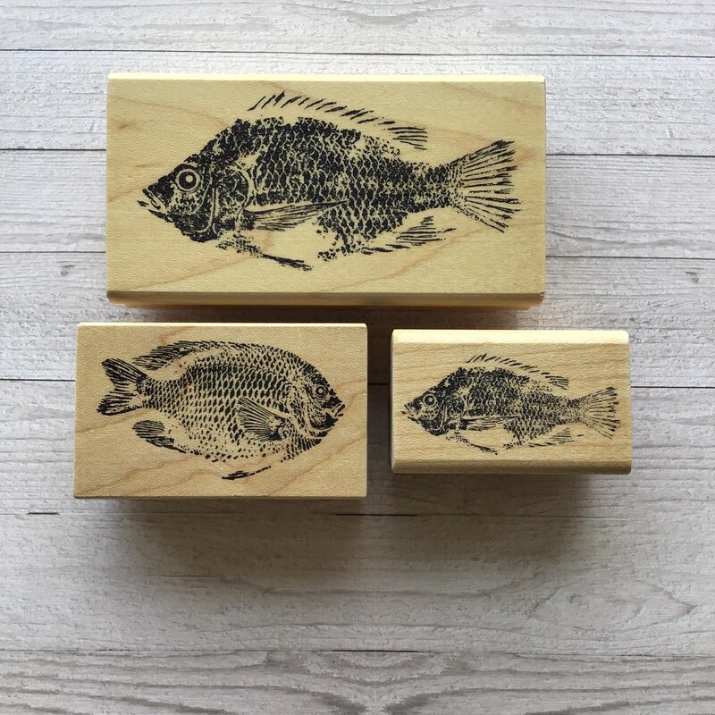 Fish Rubber Stamp - Etsy