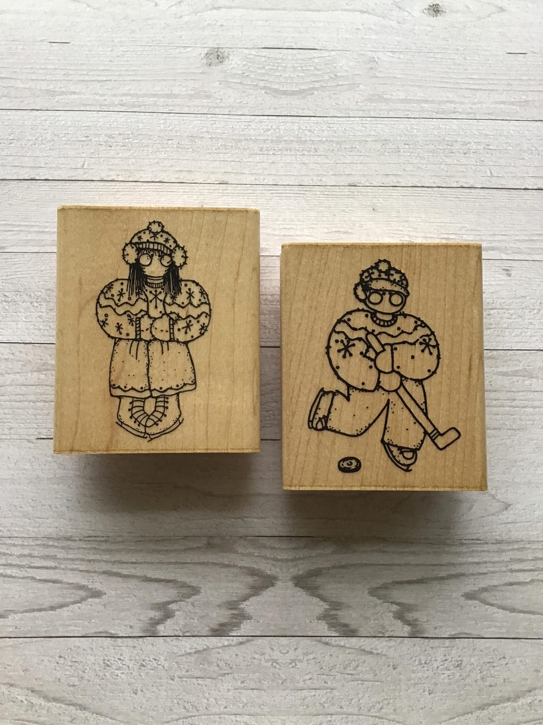 Vintage Lot of 2 JRL Designs "miss January" + "january - Zach" Wood ...