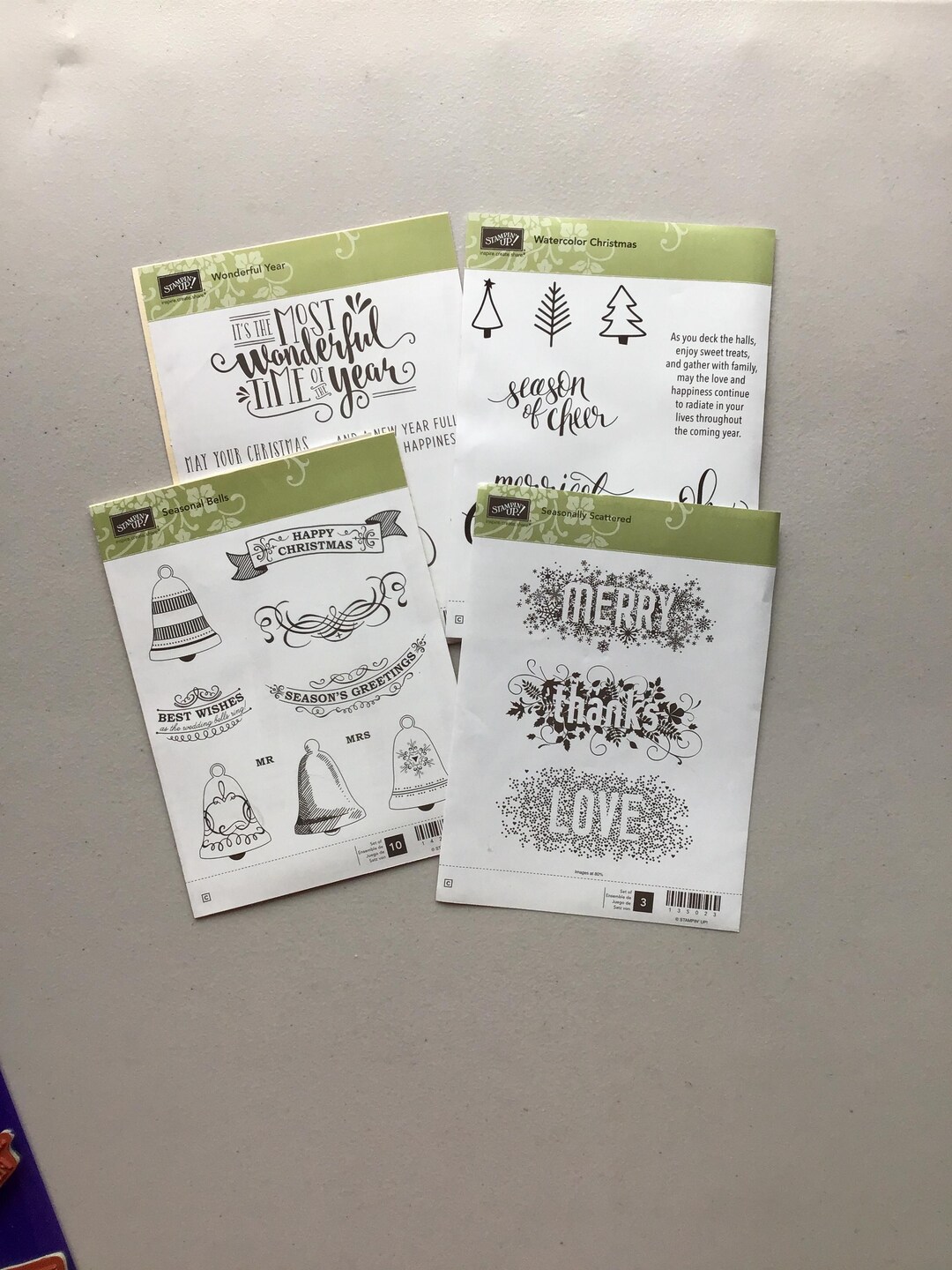 You Choose! Selection of Stampin' up Cling Rubber Holiday Stamp Sets ...