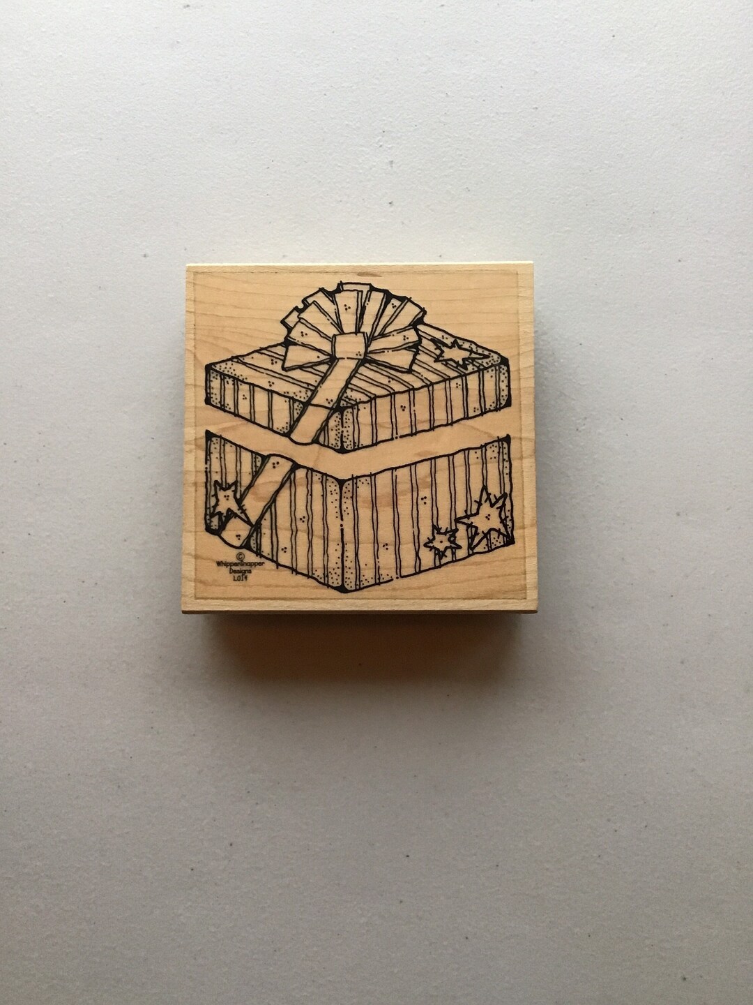 Whipper Snapper Design Large Star Gift Box Wood Mounted Rubber Stamp ...