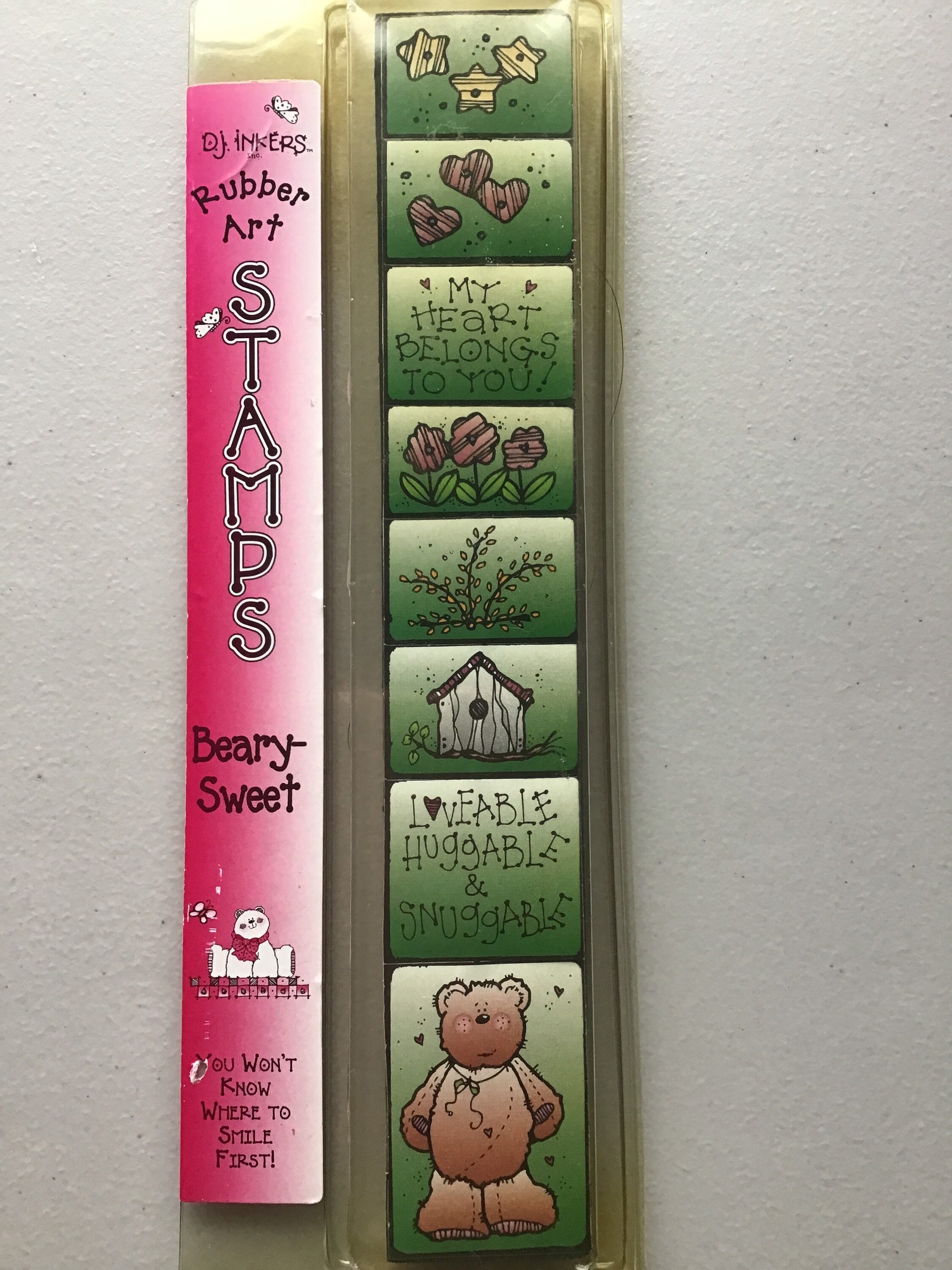 Vintage Never Used DJ Inkers Rubber Art Stamps Beary Sweet Set - Etsy