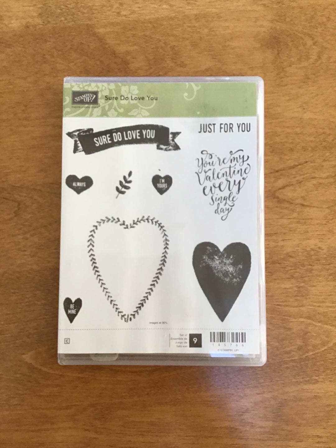 Stampin' Up! "sure Do Love You" Set of 9 Cling Rubber Stamps/valentine ...