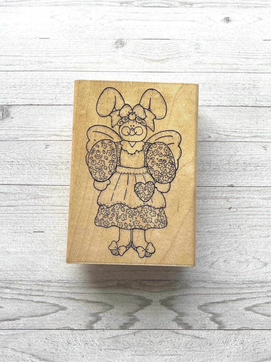 Vintage JRL Design "momma Hare" Wood Rubber Stamp/easter/spring/pre ...
