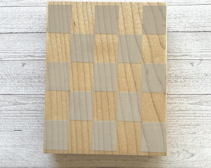 Vintage Hero Arts "checkerboard Pattern Background" Wood Rubber Stamp ...