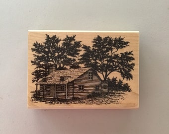 Cabin Stamp - Etsy