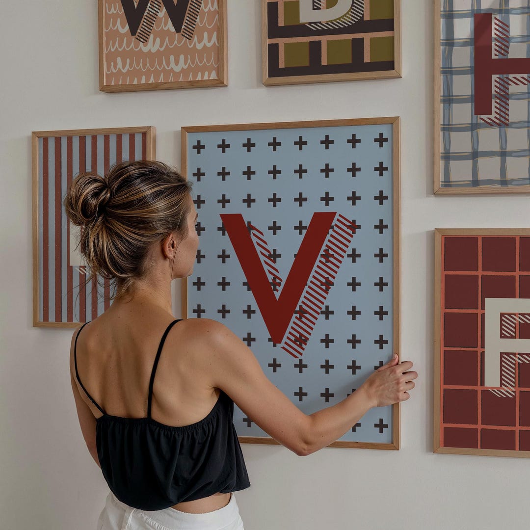 Alphabet Printable Letter V • Wall Art Print • Kids Room Letter V ...