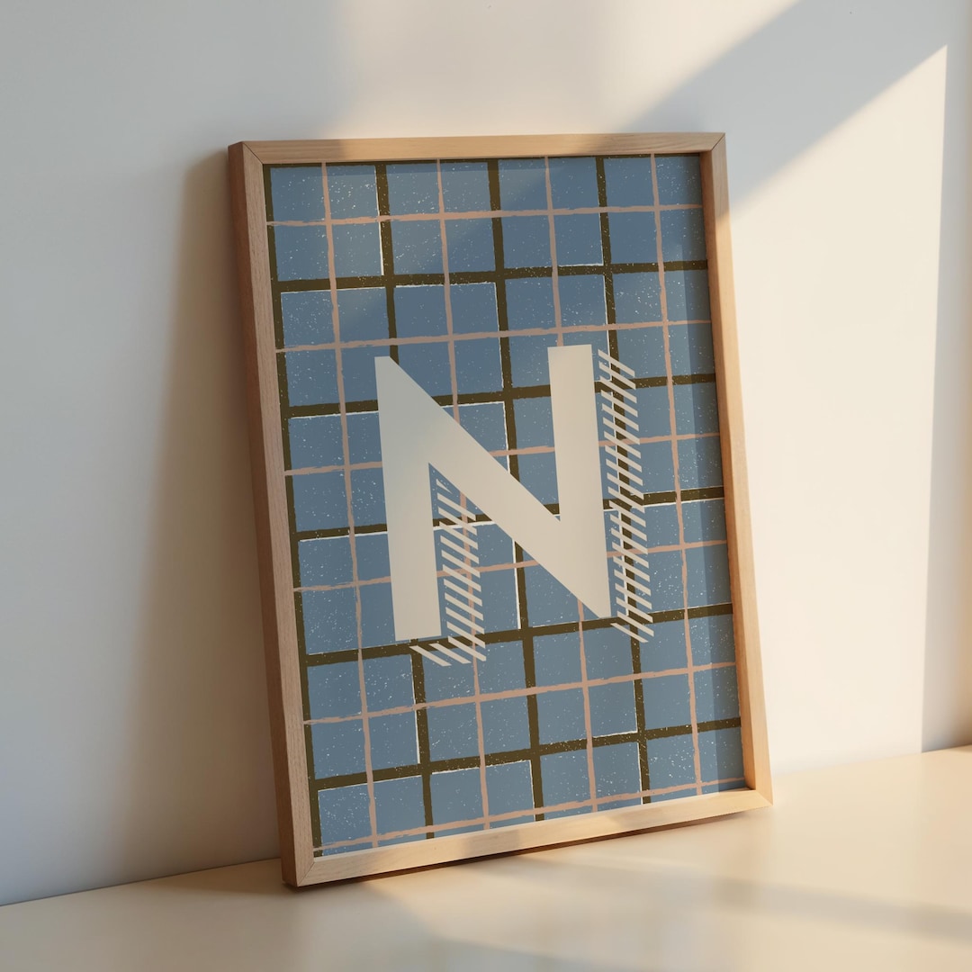 Alphabet Printable Letter N • Wall Art Print • Kids Room Letter N ...