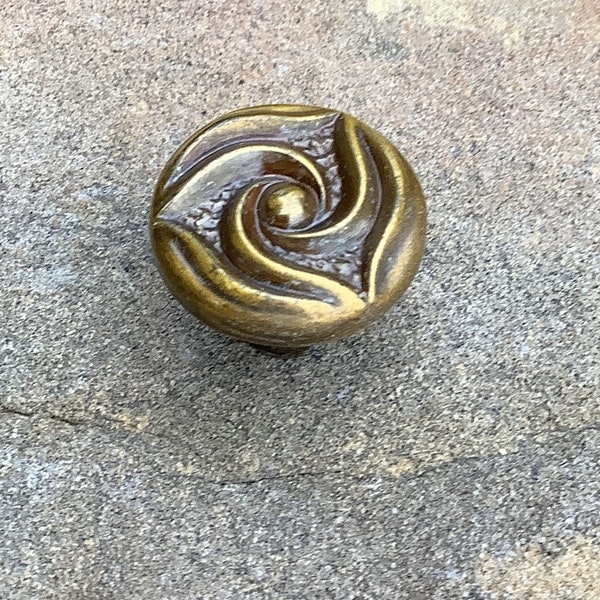 Brass Flower Knob - Etsy