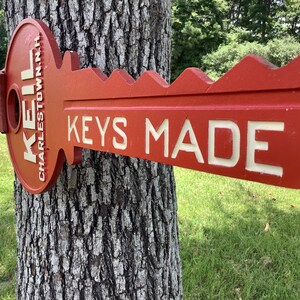 Keys Made Advertising Store Sign/key Shaped Keil Charlestown N.H. Keys ...
