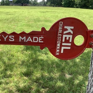 Keys Made Advertising Store Sign/key Shaped Keil Charlestown N.H. Keys ...