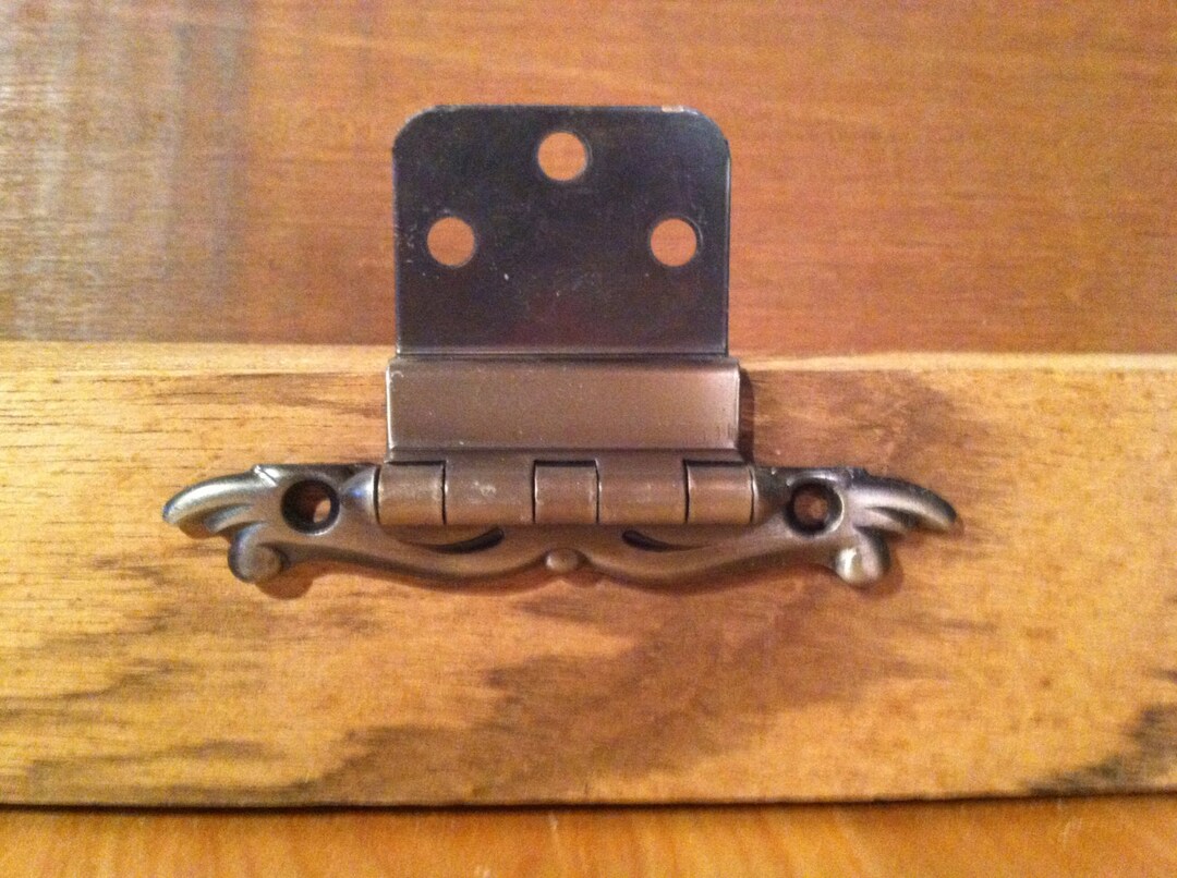Pair of Vintage Amerock Wrought Steel Cabinet Hinges/modern Provincial ...