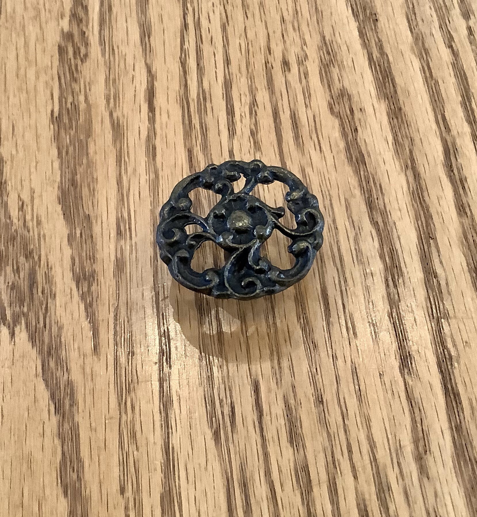 Vintage Antique Brass Flower Knobs/scroll Petal Flower Brass Drawer Knobs/flower Cabinet Knobs ...