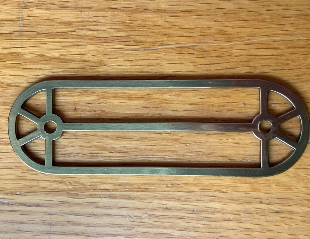 Vintage Brass Pull Backplates/belwith Int Window Pane Escutcheon ...