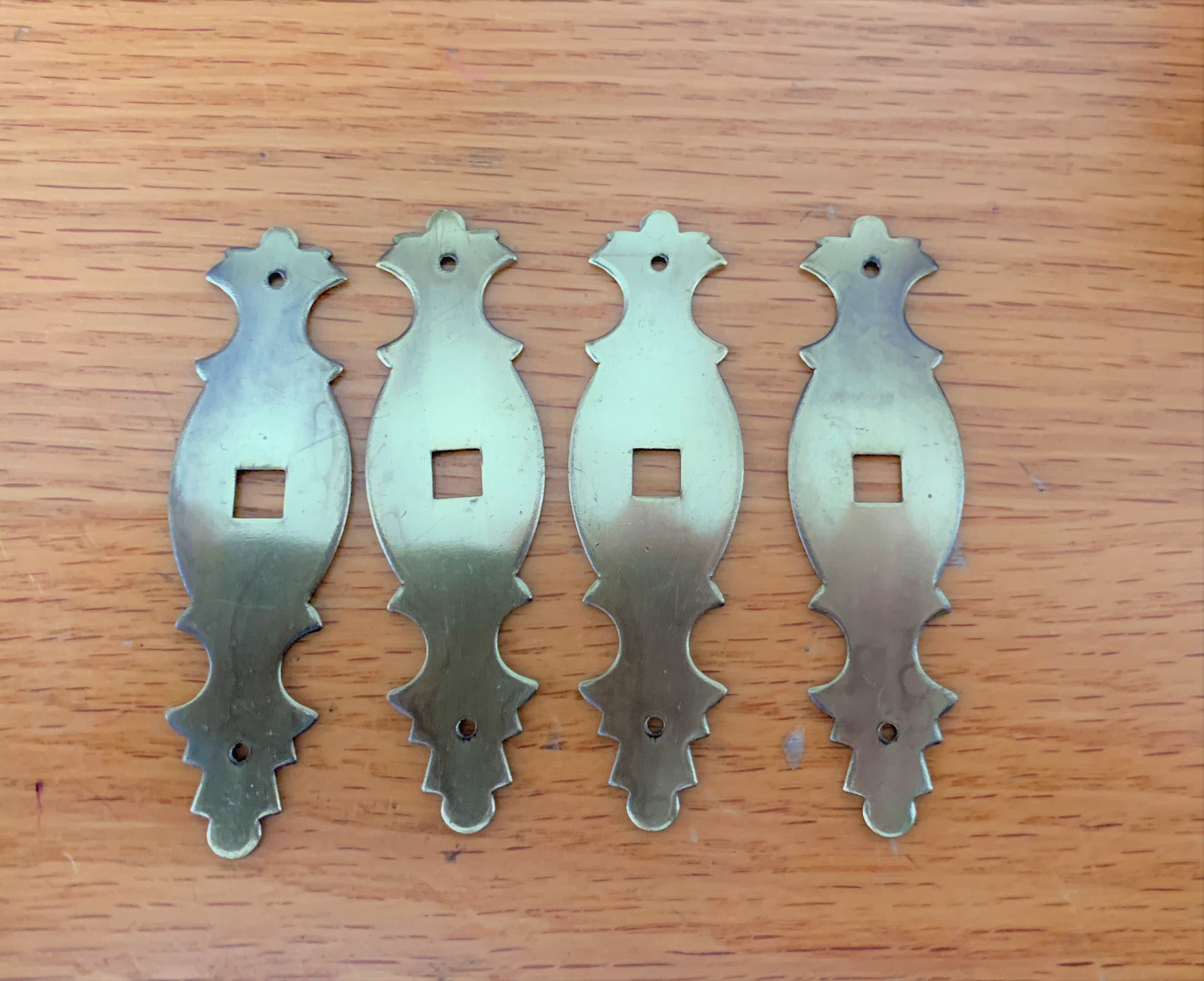 Vintage Campaign Hardware Backplates/solid Brass Colonial Backplates ...