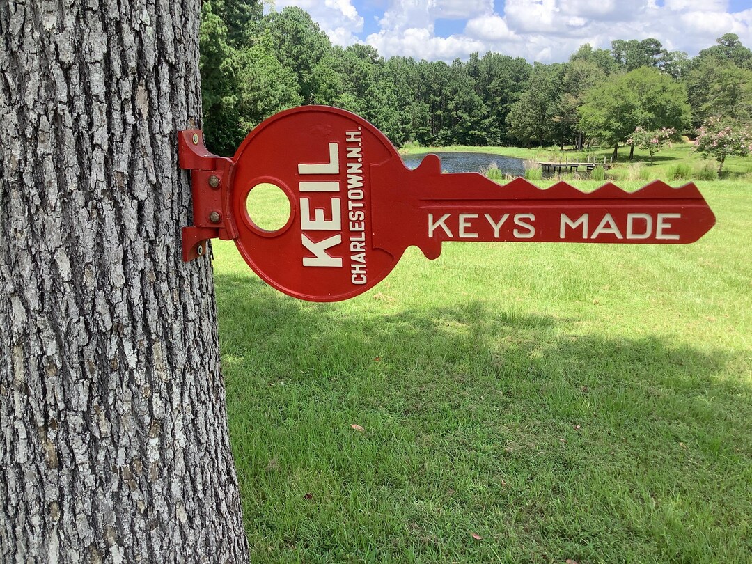 Keys Made Advertising Store Sign/key Shaped Keil Charlestown N.H. Keys ...