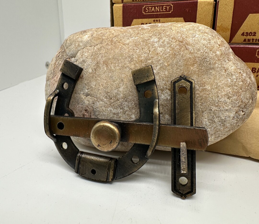 RARE 1950's Stanley Ranch Craft Horseshoe Cabinet Latches/rustic ...