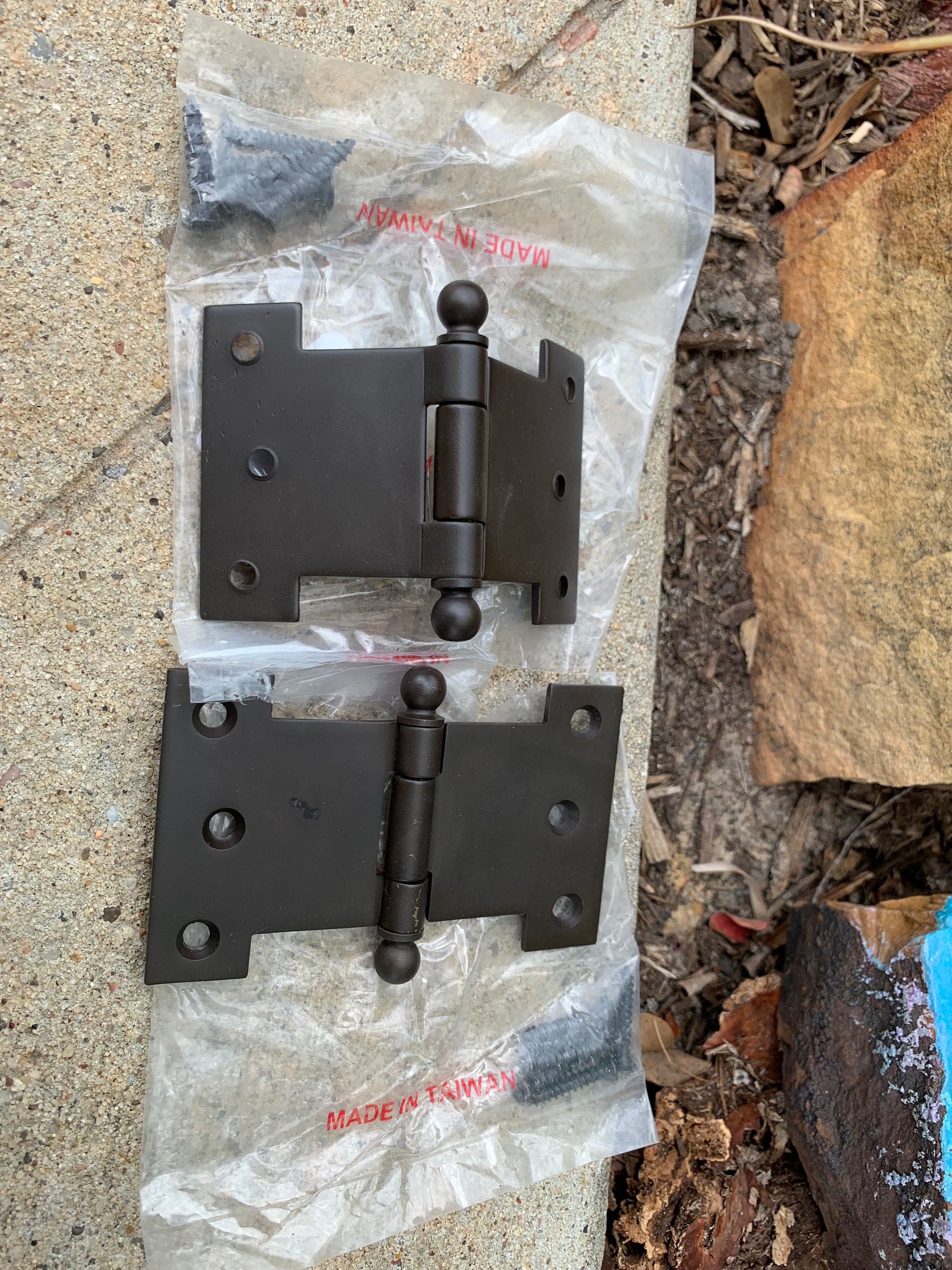 Pair Vintage Black Iron Finish Butt Hinges: Rustic Cabinet Hardware - Etsy