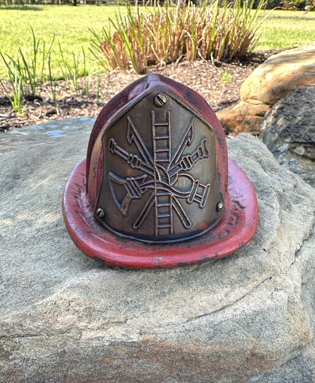 Fireman's Helmet Coin Bank/1950's Cast Iron Fireman's Helmet/antique ...
