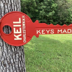 Keys Made Advertising Store Sign/key Shaped Keil Charlestown N.H. Keys ...