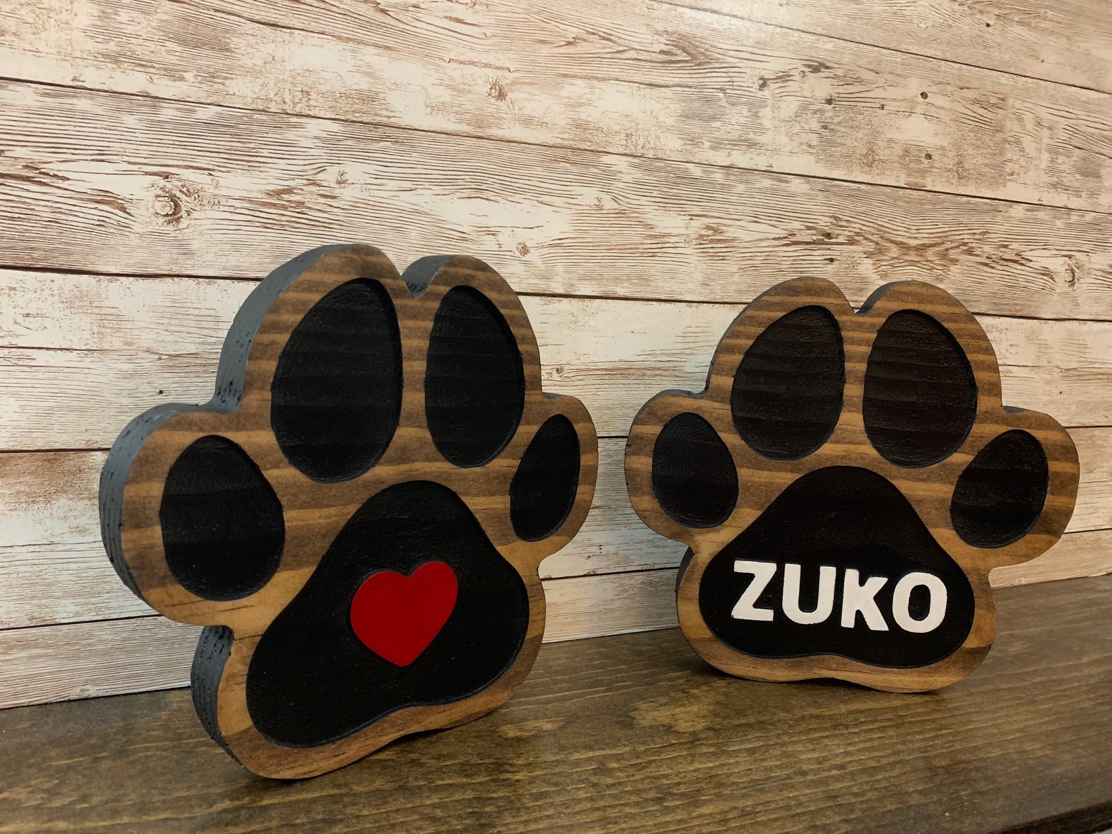 Custom Carved Wood Dog Paws Dog Paw Prints Personalized Dog - Etsy