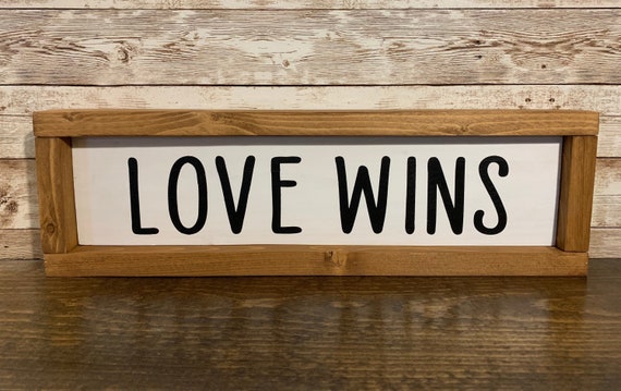 Wall Décor Wall Hangings Pride gift Pride Decor Pride Love Wins Wood ...