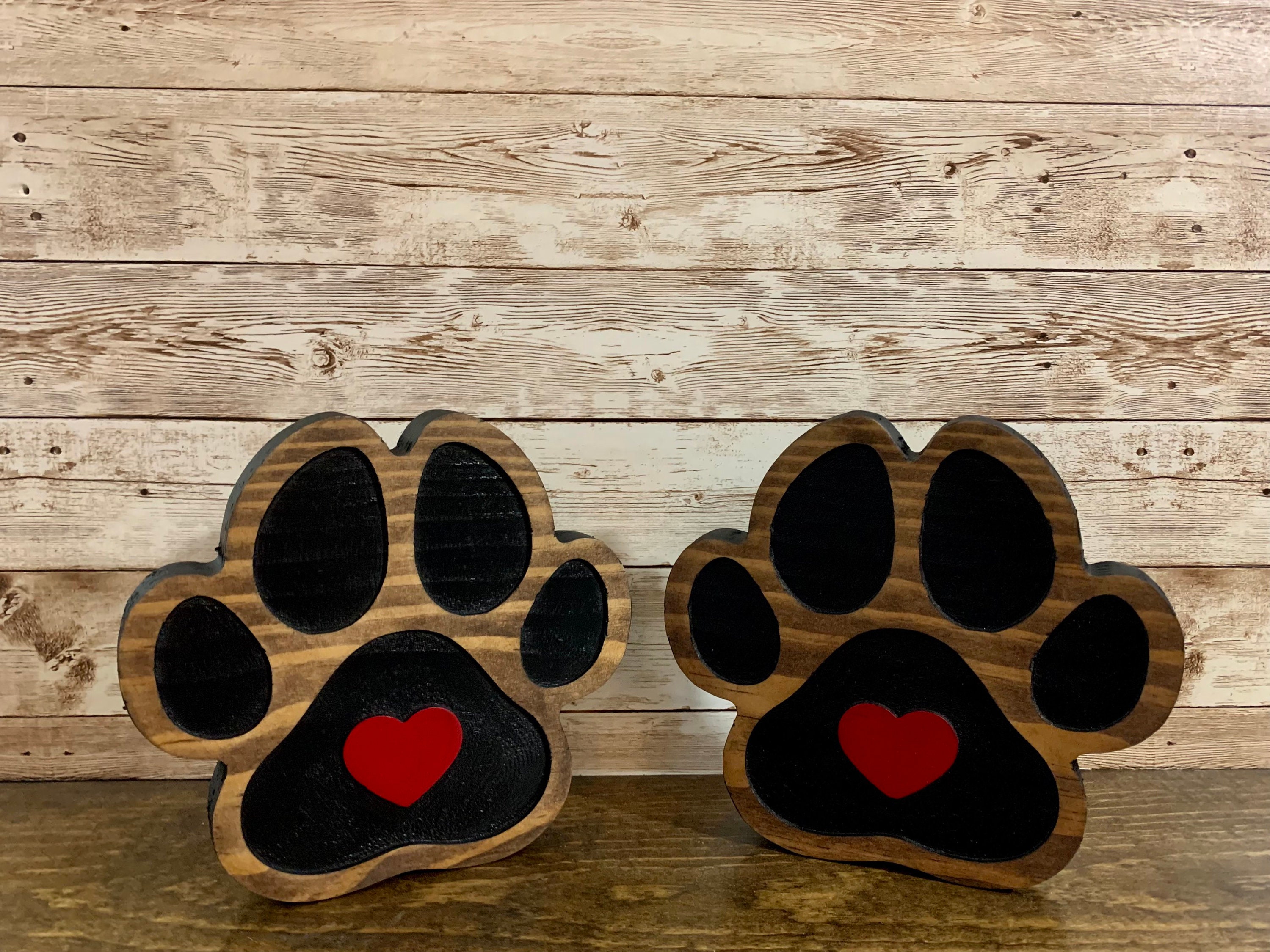 Carved Wood Dog Paws, Dog Paw Decor, Dog Lovers Gift, Dog Decor, Carved ...